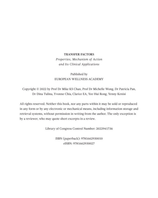 Transfer Factors: Properties, Mechanism of Action and its Clinical ...